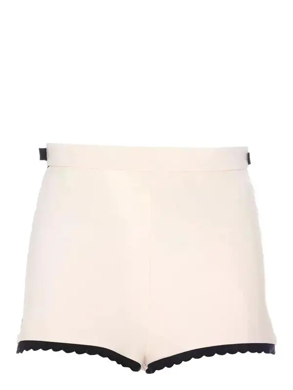 Elisabetta Franchi Embroidered Double-layered Shorts - White