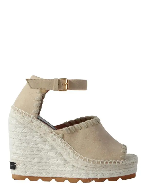 Stella McCartney Gaia Wedge Espadrilles - Neutrals