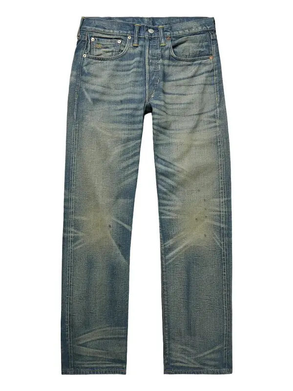 Ralph Lauren Straight-leg Distressed Jeans - Blue