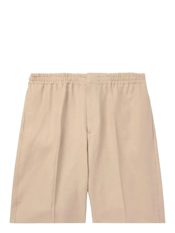 Zegna Straight-leg Linen Shorts - Neutrals