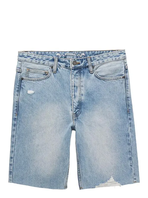 MANAAKI Tama Slim-fit Denim Shorts - Blue