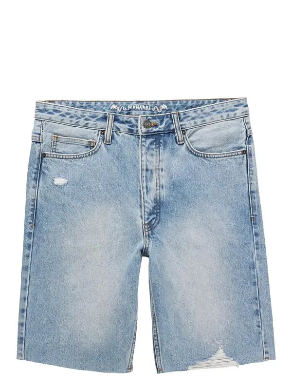 MANAAKI Tama Slim-fit Denim Shorts - Blue