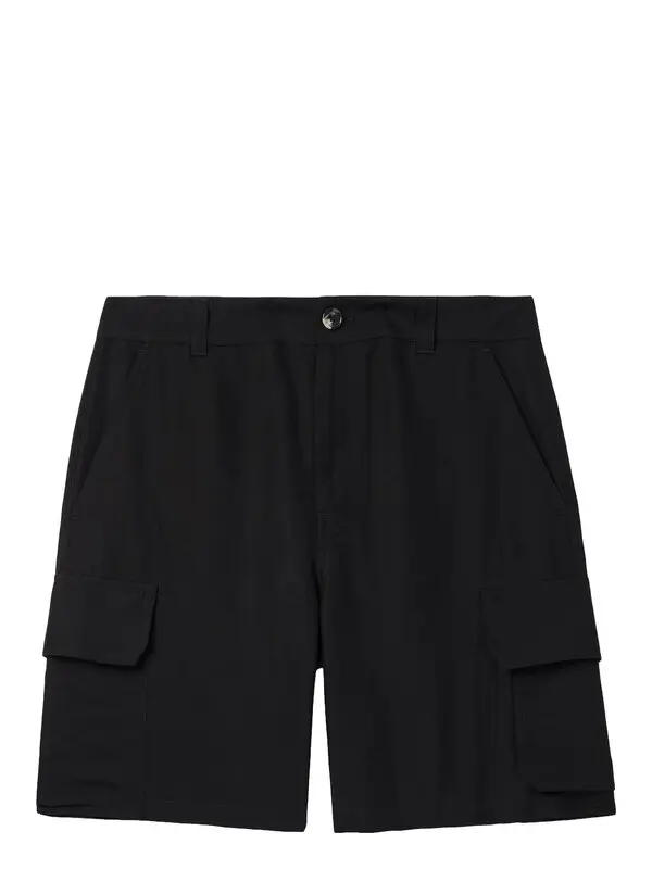 Loewe Straight-leg Canvas Shorts - Black
