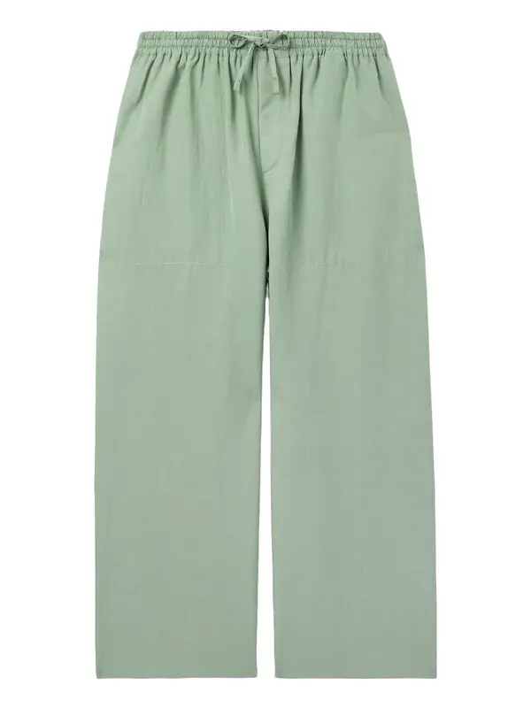Loewe Wide-leg Cropped Trousers - Green