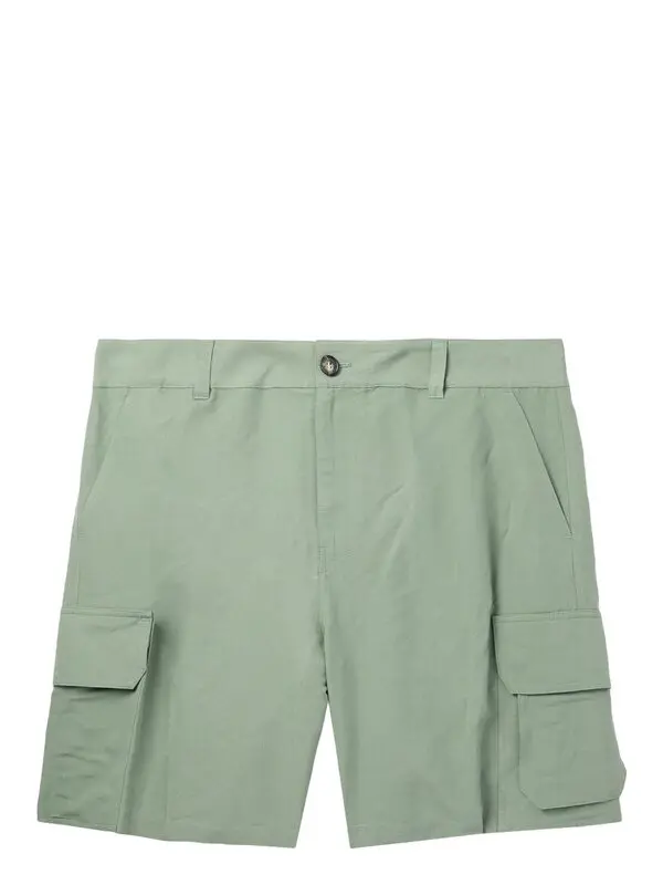 Loewe Paula's Ibiza Straight-leg Canvas Shorts - Green