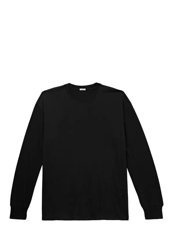 A.PRESSE Cotton And Cashmere-blend Jersey T-shirt - Black