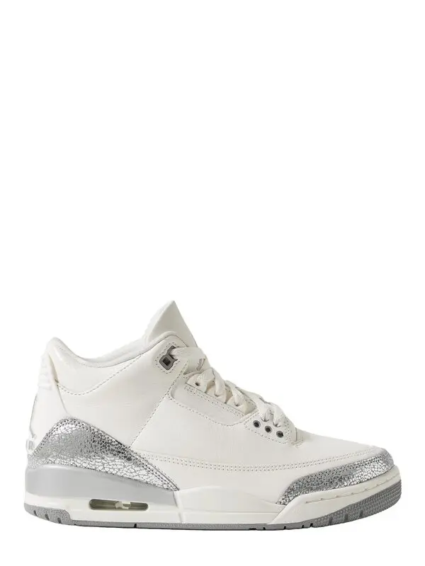 Nike Air Jordan 3 Retro Leather Sneakers - White