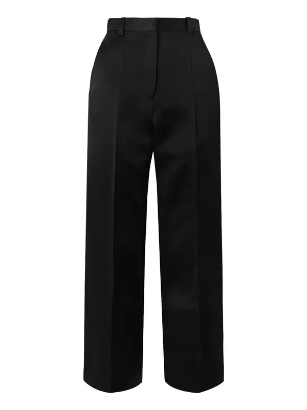 Loro Piana Duchesse Silk-satin Pants - Black
