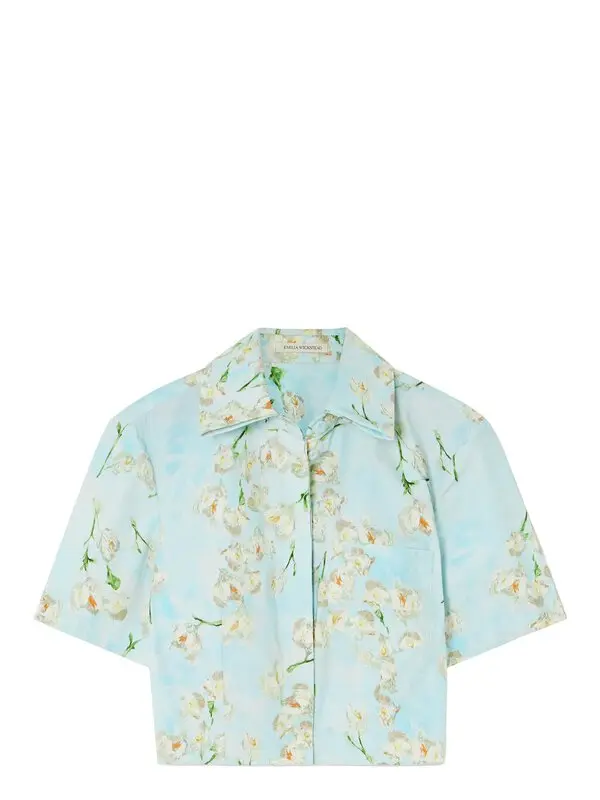 EMILIA WICKSTEAD Natalie Floral-print Shirt - Blue