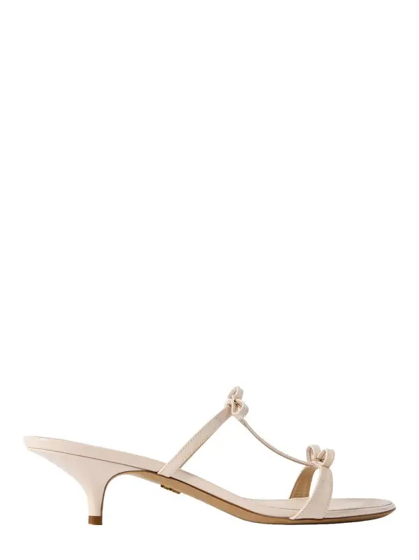 FERRAGAMO Abili Patent-leather Mules - Neutrals