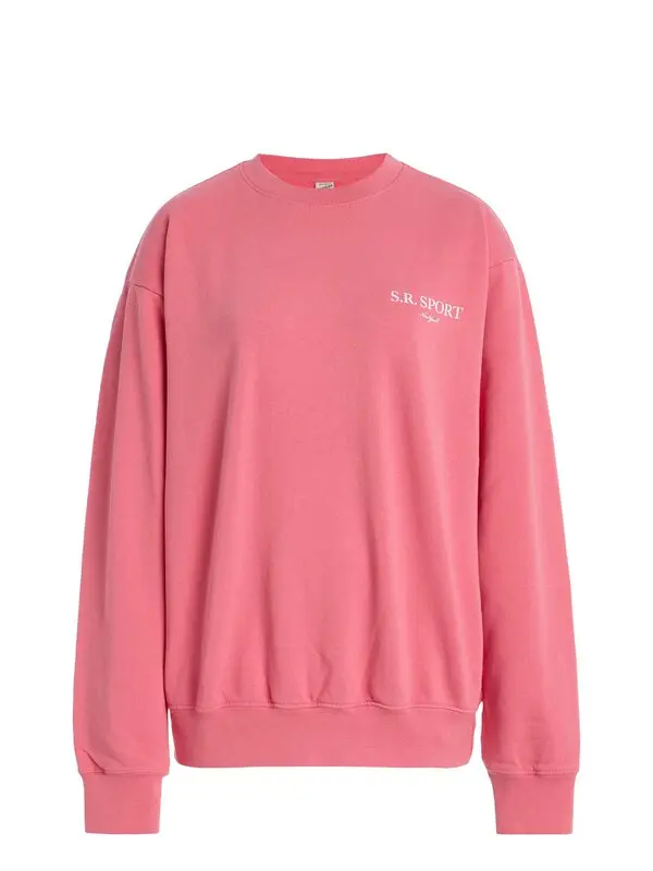 SPORTY & RICH Cotton Crewneck Sweatshirt - Pink