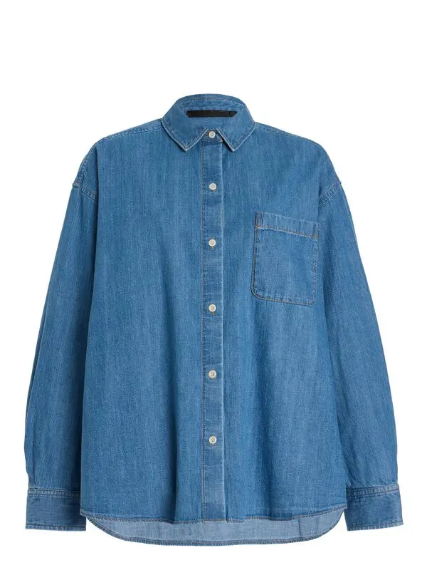 Jenni Kayne Parker Oversized Denim Shirt - Medium Wash