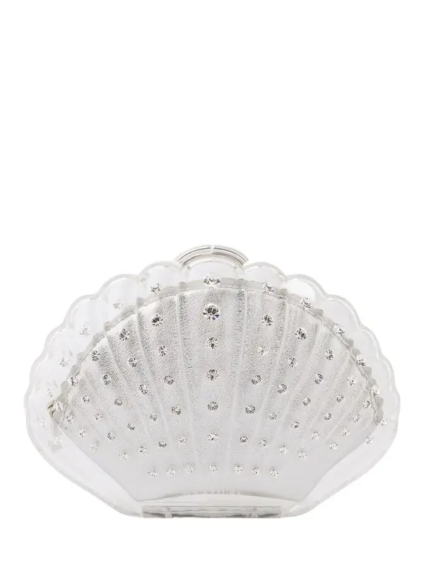 AQUAZZURA Crystal Shell Clutch - Transparent