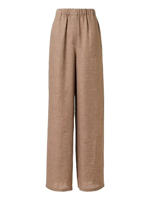 Loro Piana Valerio High-rise Wide-leg Pants - Brown