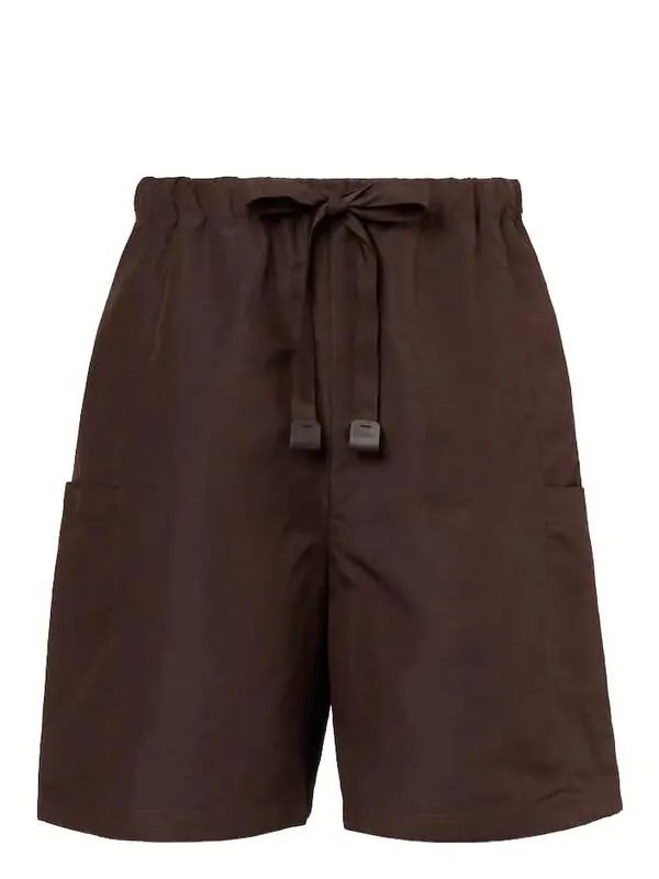 Max Mara Quebec Linen And Silk Shorts - Brown