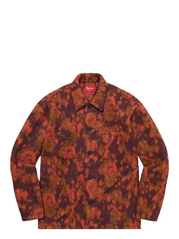 Supreme Paisley Fleece Shirt - Red