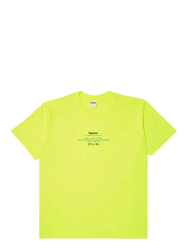 Supreme Standard Tee 'fluorescent - Yellow