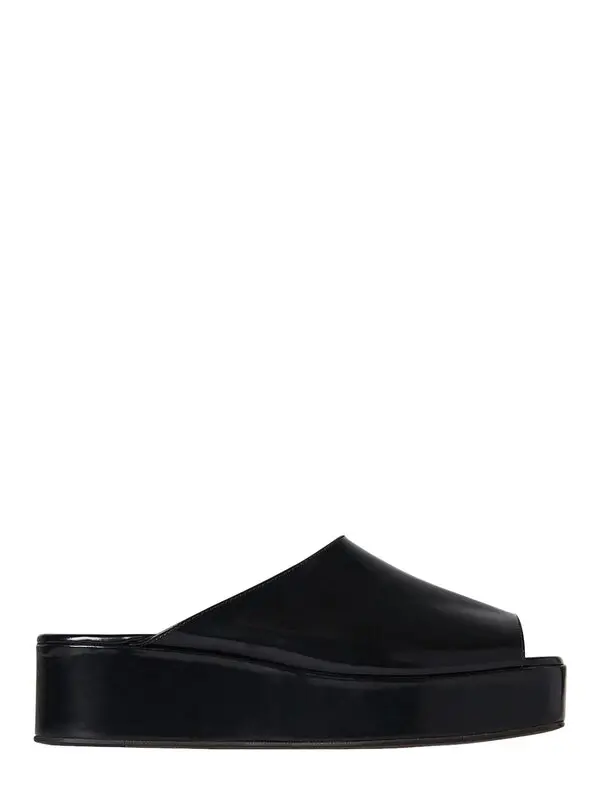 THE ROW Emi Flatform Sandals - Black