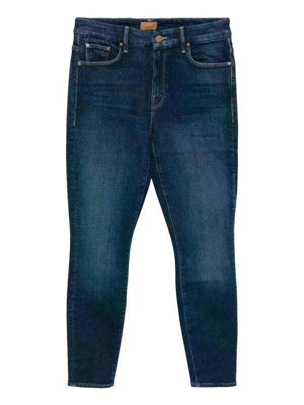 MOTHER High-waisted Ankle Jeans - Blue