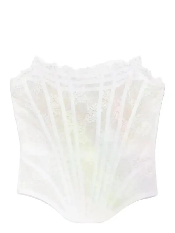 Giuseppe Di Morabito Lace Corset Top - White