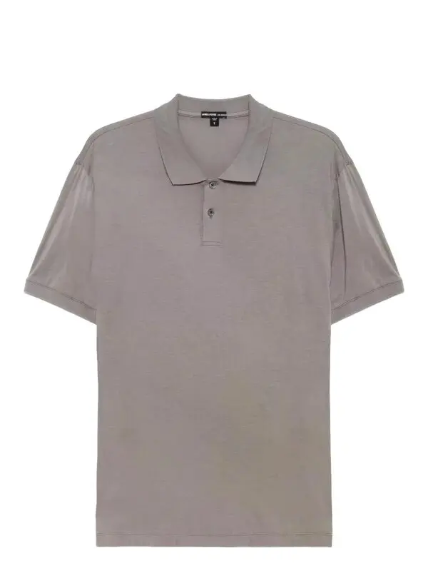 JAMES PERSE Luxe Lotus Jersey Polo Shirt - Grey