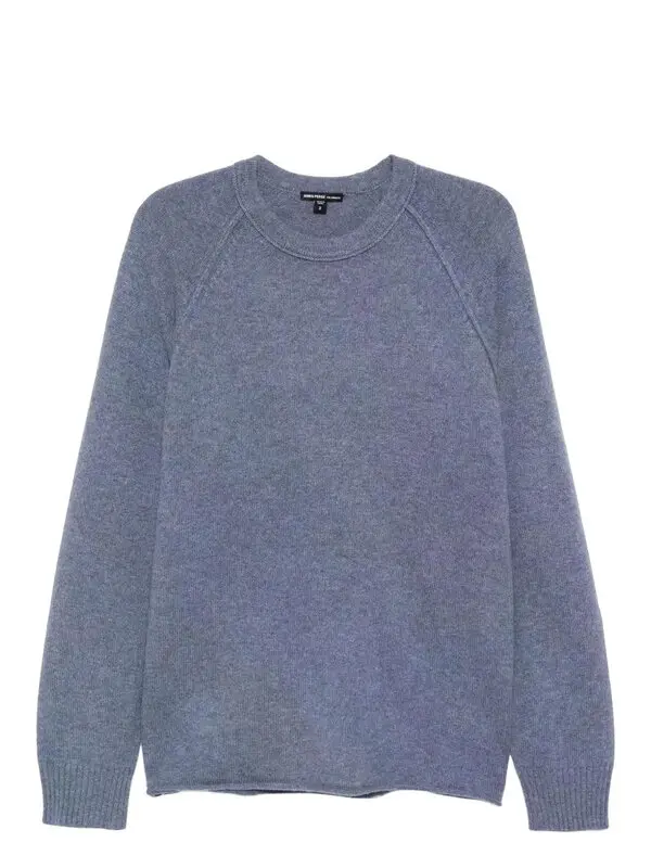 JAMES PERSE Recycled Cashmere Raglan Jumper - Blue