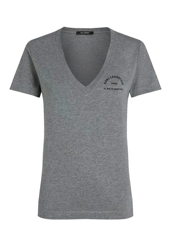Karl Lagerfeld Rue St-guillaume T-shirt - Grey