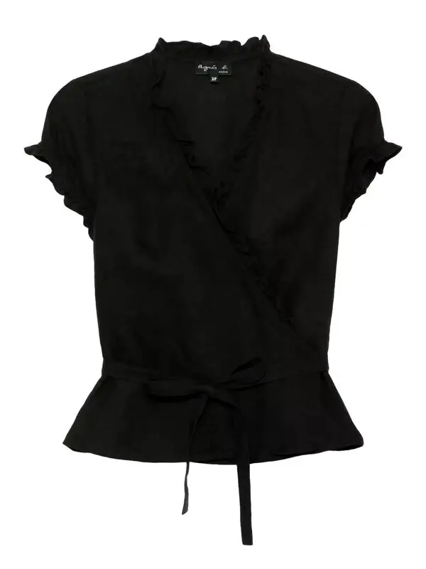 AGNÈS B. Linen Top - Black