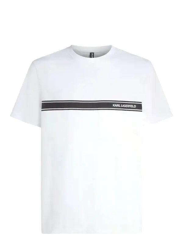 Karl Lagerfeld Elongated-logo T-shirt - White