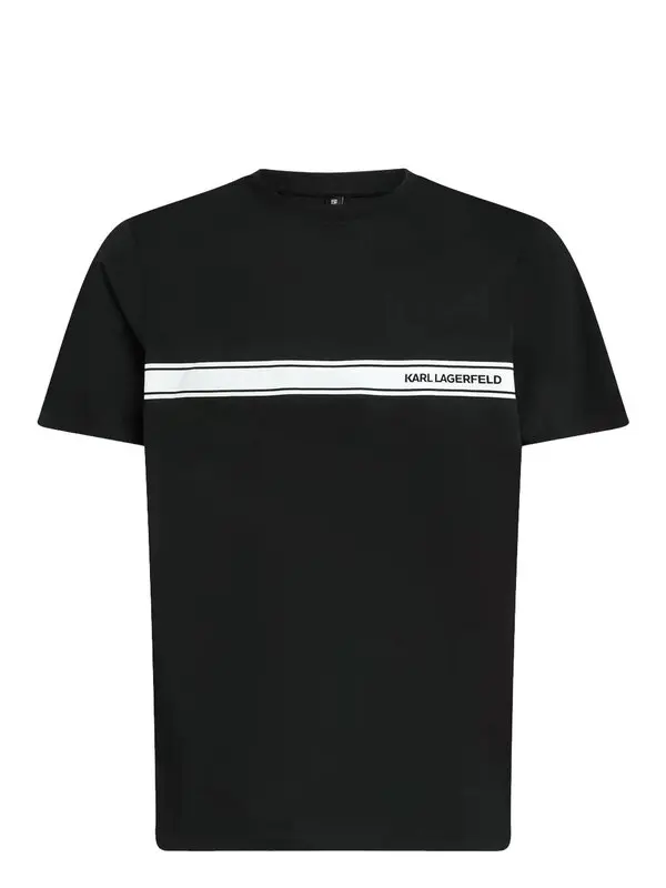 Karl Lagerfeld Elongated-logo T-shirt - Black