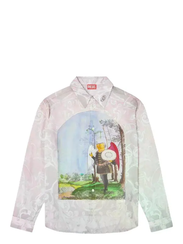 DIESEL Graphic-printed Shirt - Pink