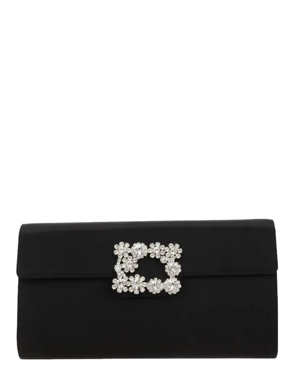 ROGER VIVIER Clutch With Jewel Buckle - Black