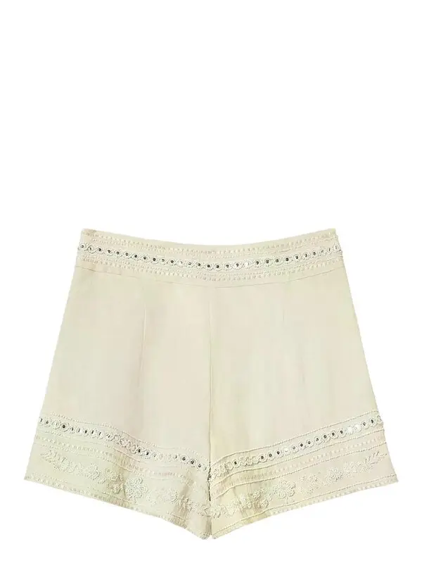 TWINSET Embroidered Shorts - Neutrals