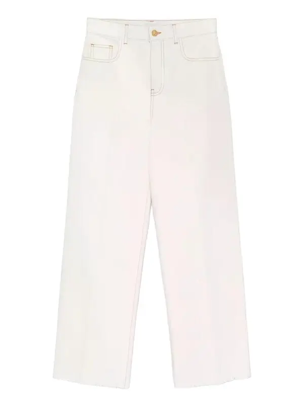 Giambattista Valli Frayed-edges Jeans - White