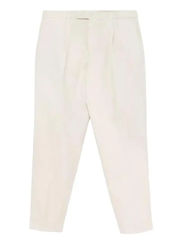 DELL'OGLIO Pleat-detail Trousers - Neutrals