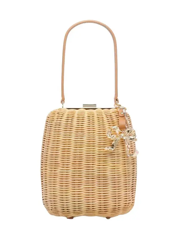 SELF-PORTRAIT Woven Tote Bag - Brown