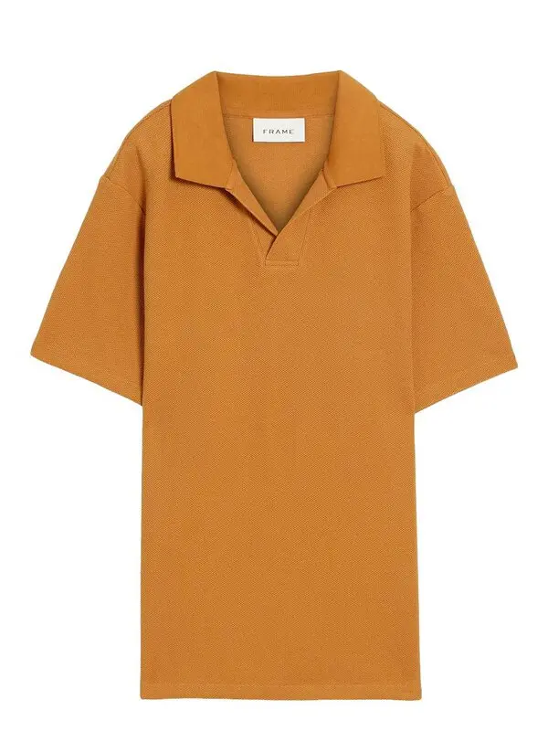 FRAME Cottonpiqué Polo Shirt - Camel