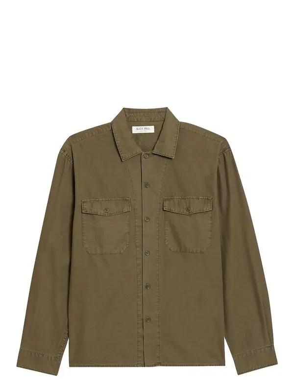 ALEX MILL Cotton And Lyocellblend Shirt - Army Green