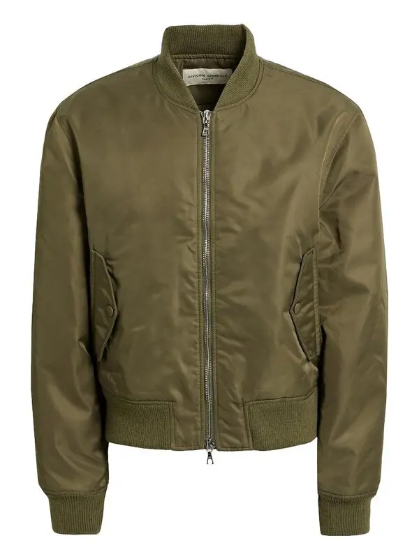 Officine Générale Shell Bomber Jacket - Army Green
