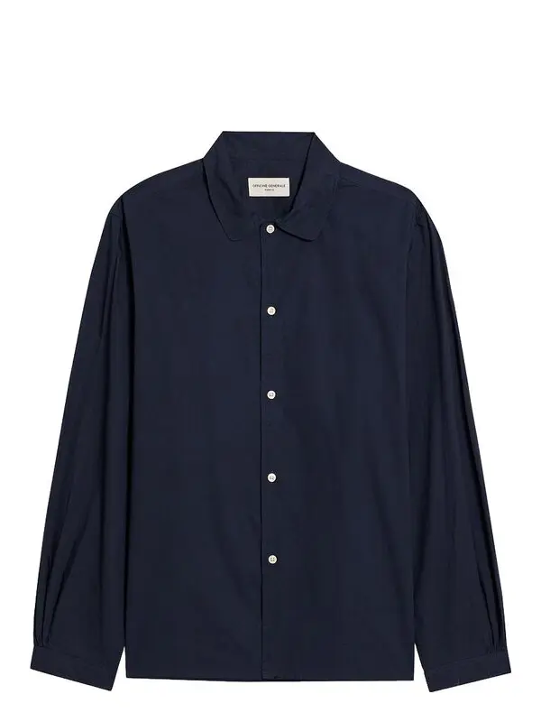 Officine Générale Eloan Cottonpoplin Shirt - Navy