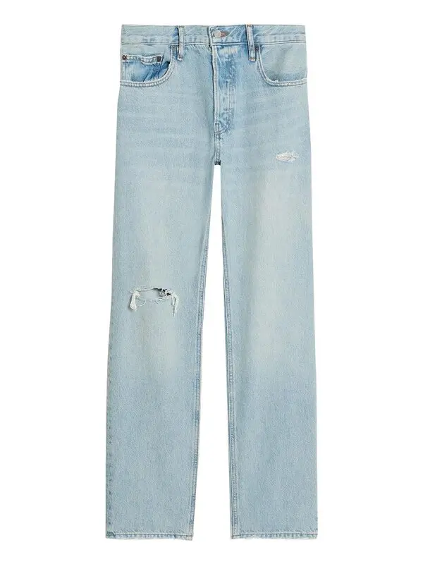 FRAME The Straight Faded Denim Jeans - Light Denim