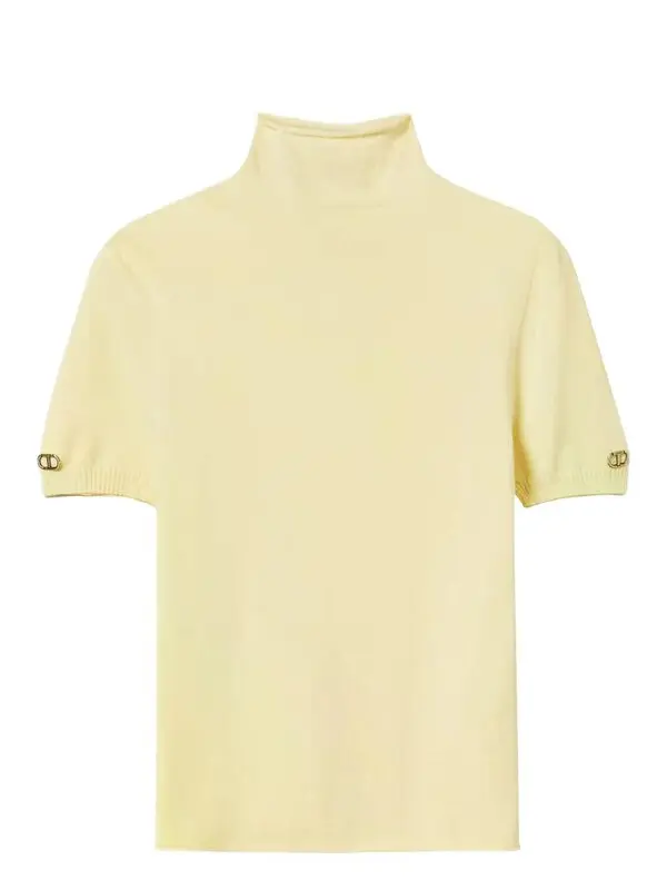 TWINSET Mock-neck Top - Yellow