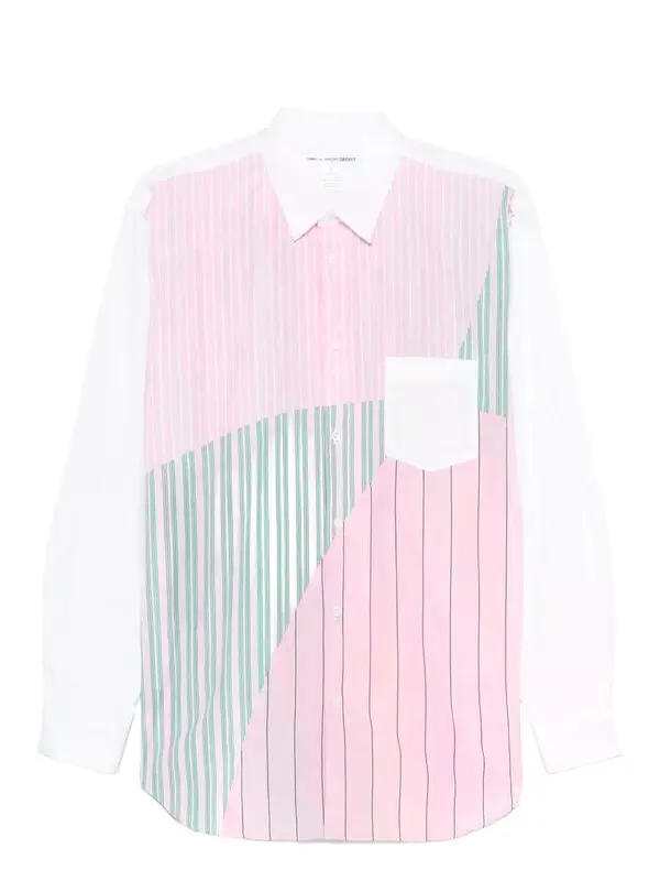 Comme Des Garçons Patchwork-design Shirt - Pink