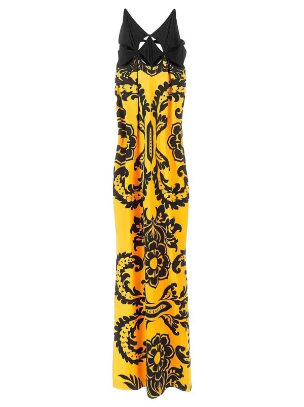 Etro Floral-print Maxi Dress - Yellow