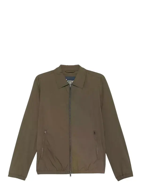 Herno Classic-collar Shirt Jacket - Green