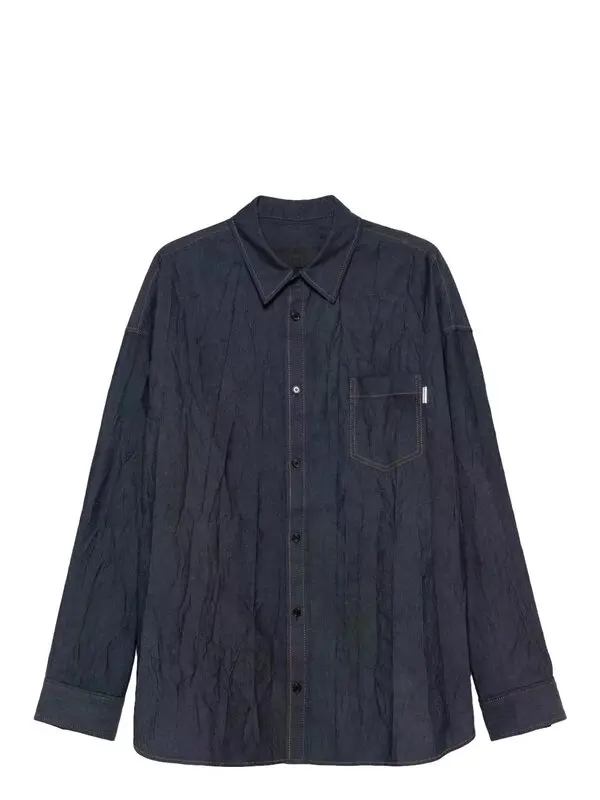JUUN.J Crease-effect Shirt - Blue