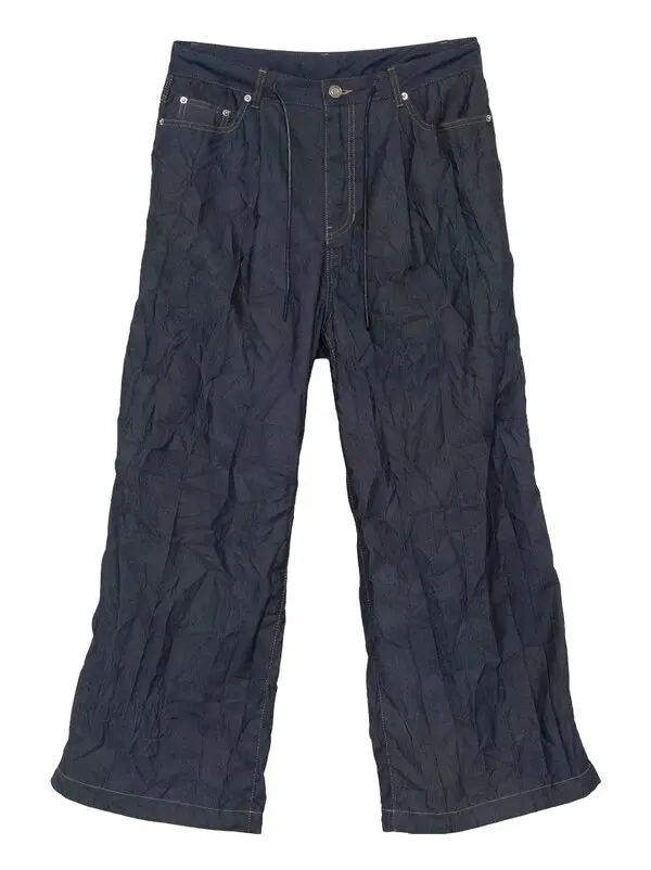 JUUN.J Crease-effect Trousers - Blue