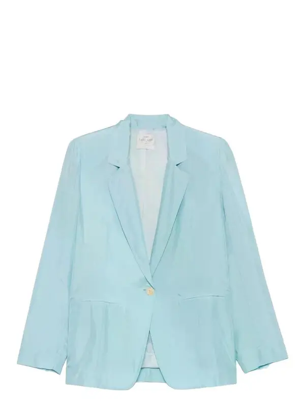 FORTE_FORTE Silk Blazer - Blue
