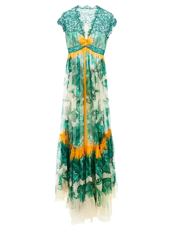 Etro Printed Maxi Dress - Green