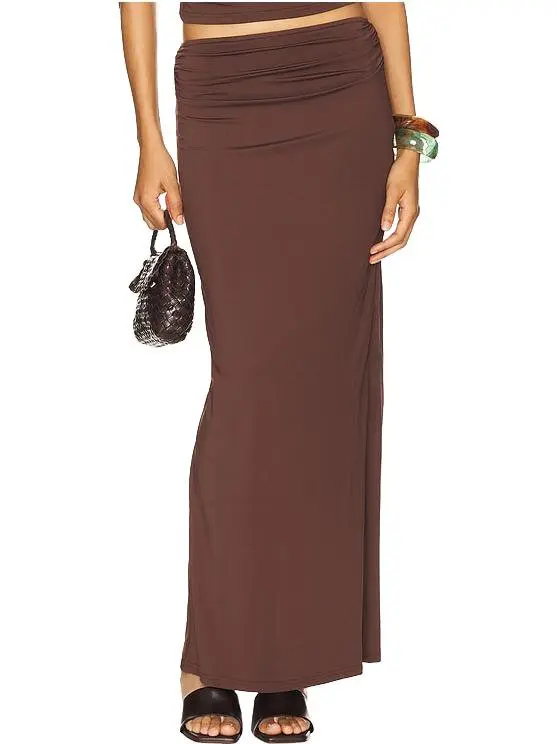SNDYS Gabby Maxi Skirt - Coffee